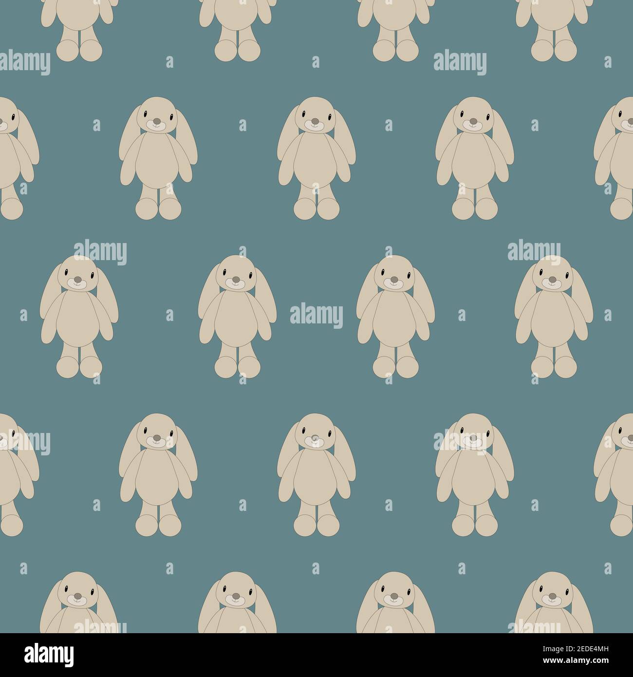 Seamless pattern soft bunny toy animal Stock Vector Image & Art - Alamy