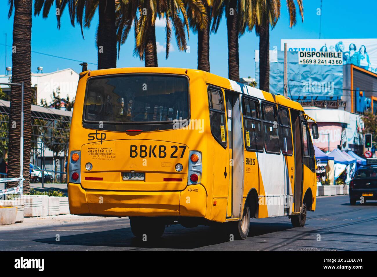 Santiago, Chile - January 2021: A Transantiago bus in Puente Alto Stock ...