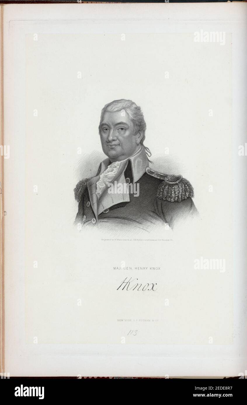 Maj. Gen. Henry Knox Stock Photo - Alamy