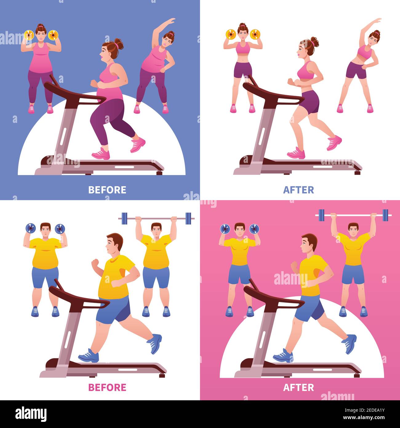 Men fat thin illustration hi-res stock photography and images - Alamy