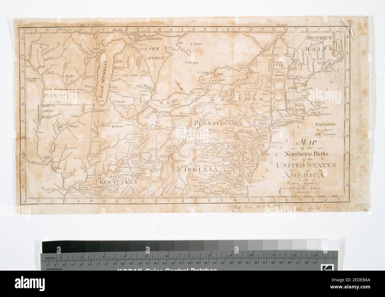 Map of the northern parts of the United States of America Stock Photo ...