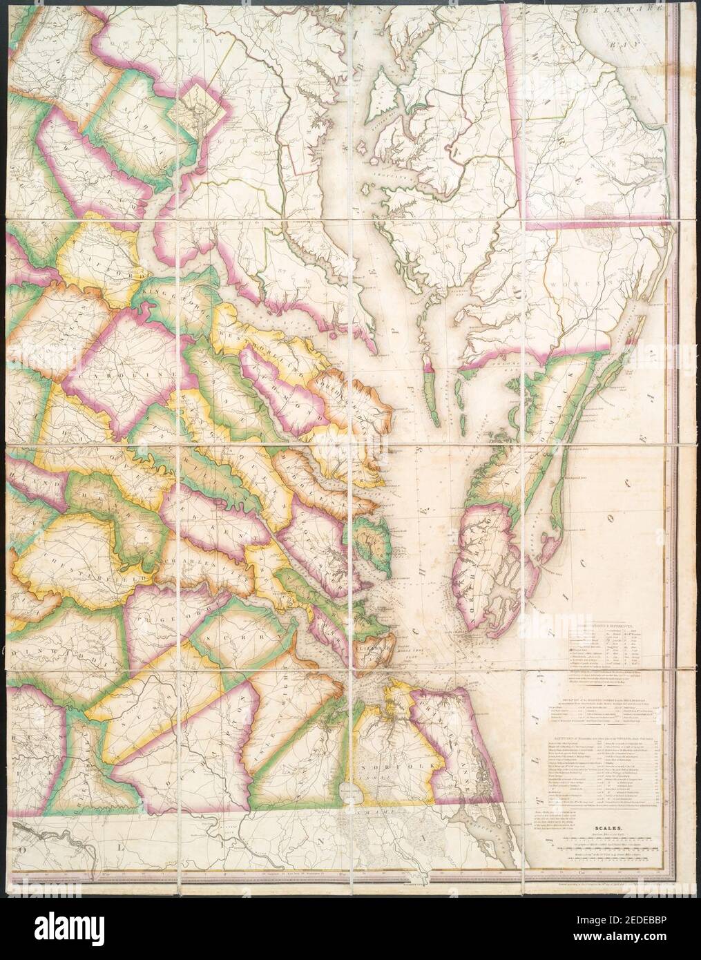Map of the state of Virginia Stock Photo - Alamy