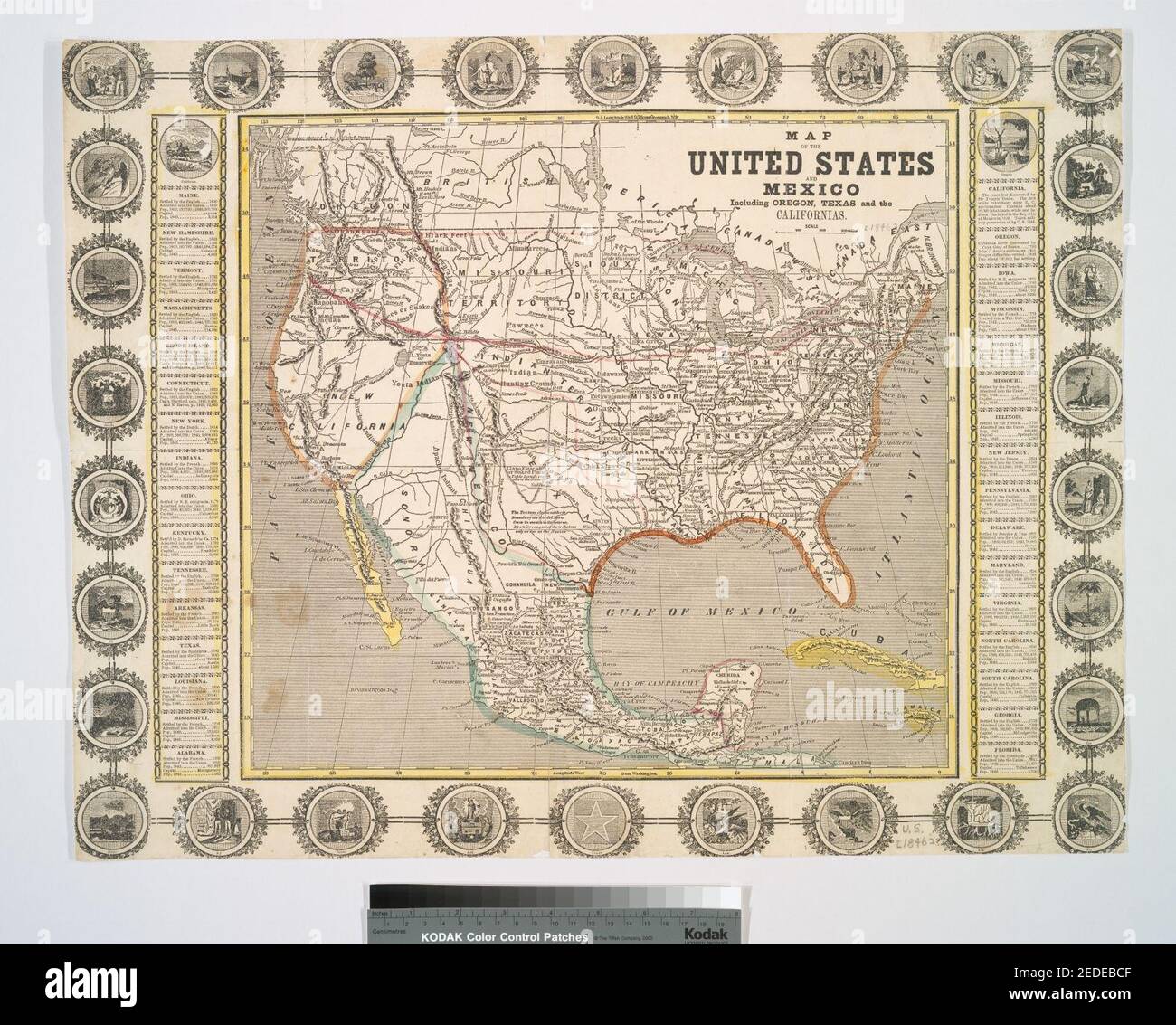 Map of the United States and Mexico - including Oregon, Texas and the ...