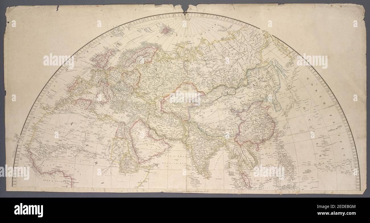 Map of the world on a globular projection Stock Photo - Alamy