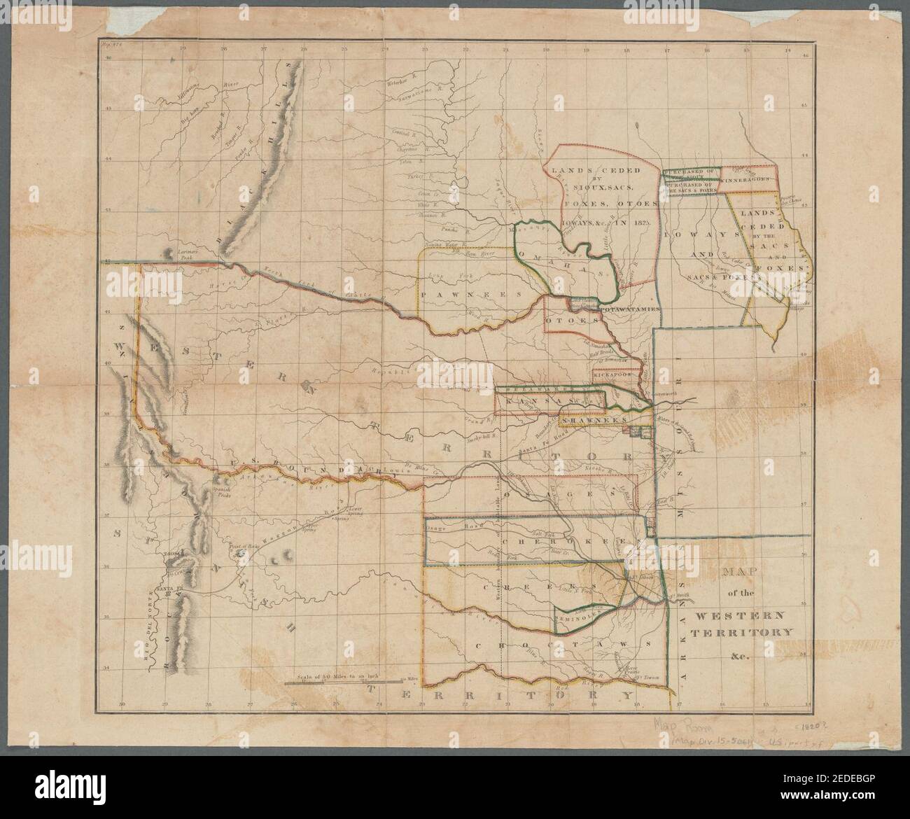 Map of the Western Territory &c Stock Photo - Alamy