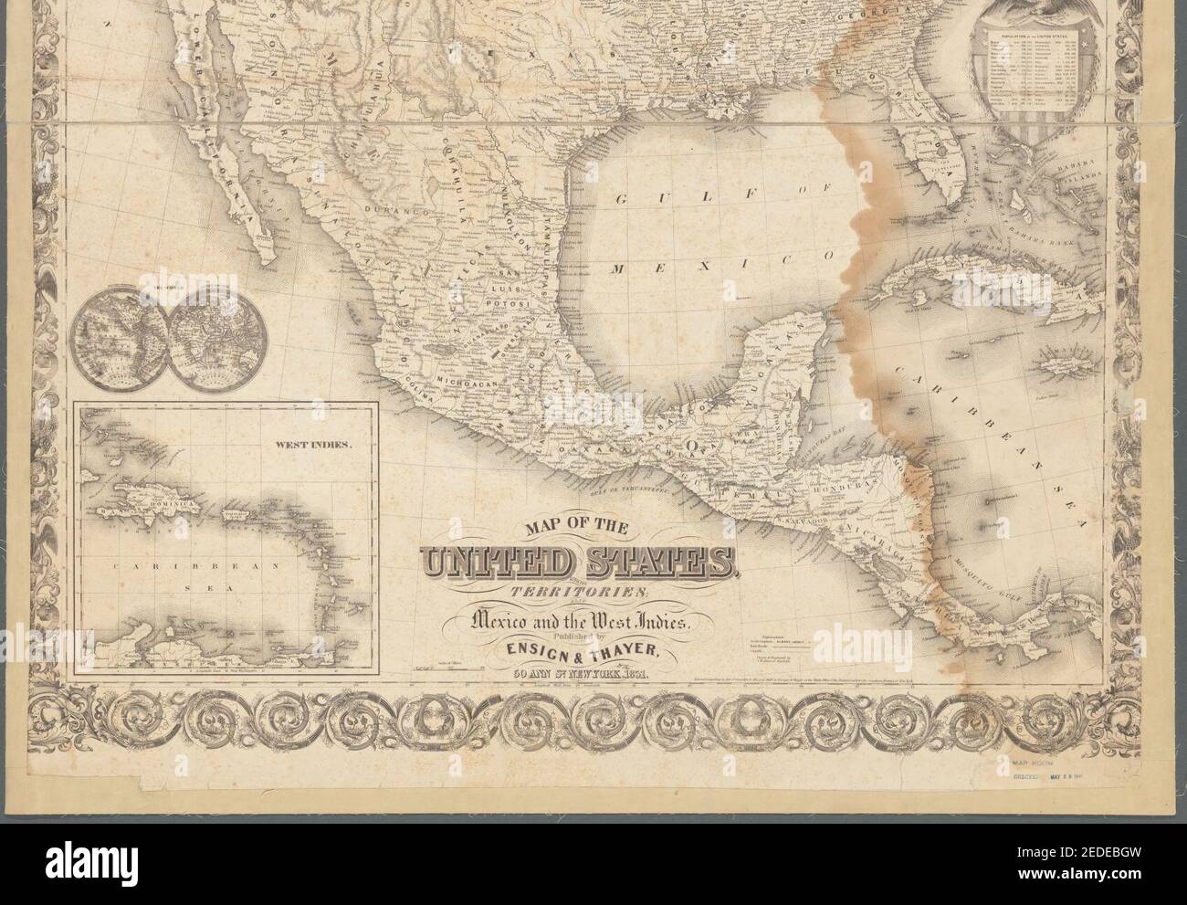 Map of the United States with its territories Stock Photo - Alamy