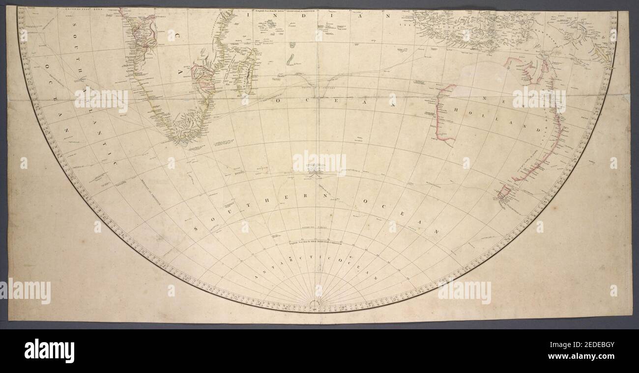 Map of the world on a globular projection Stock Photo - Alamy