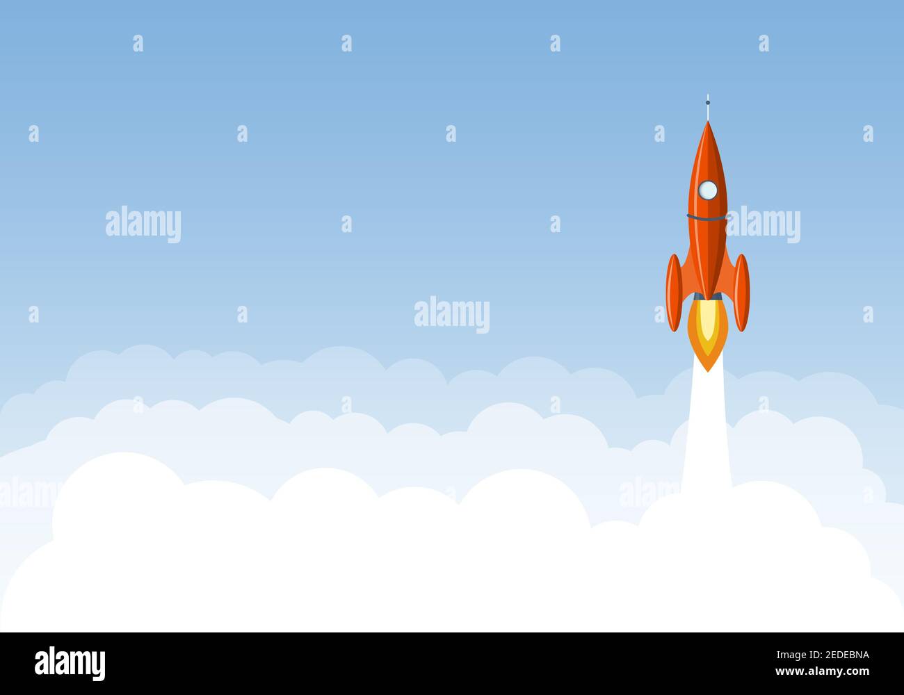 Rocket takes off into outer space Stock Photo - Alamy