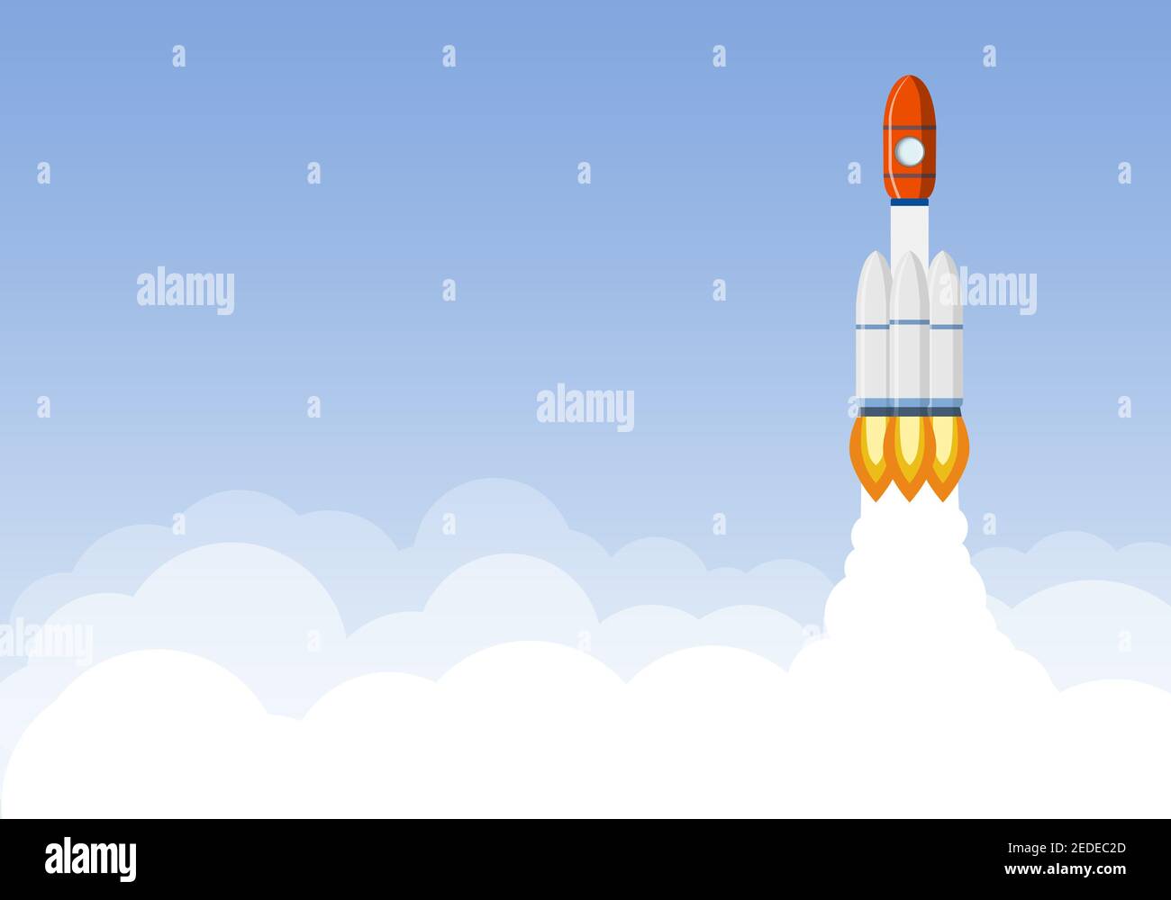 Rocket takes off into outer space Stock Photo - Alamy