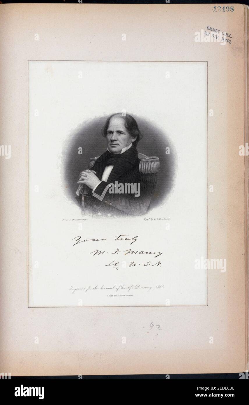 Matthew Fontaine Maury Stock Photo - Alamy