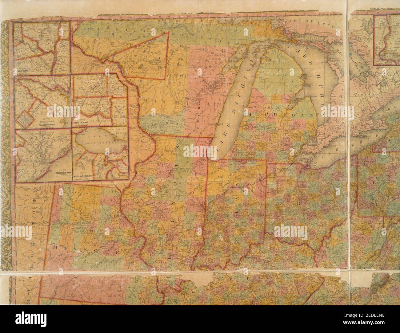 Mitchell's reference & distance map of the United States Stock Photo ...