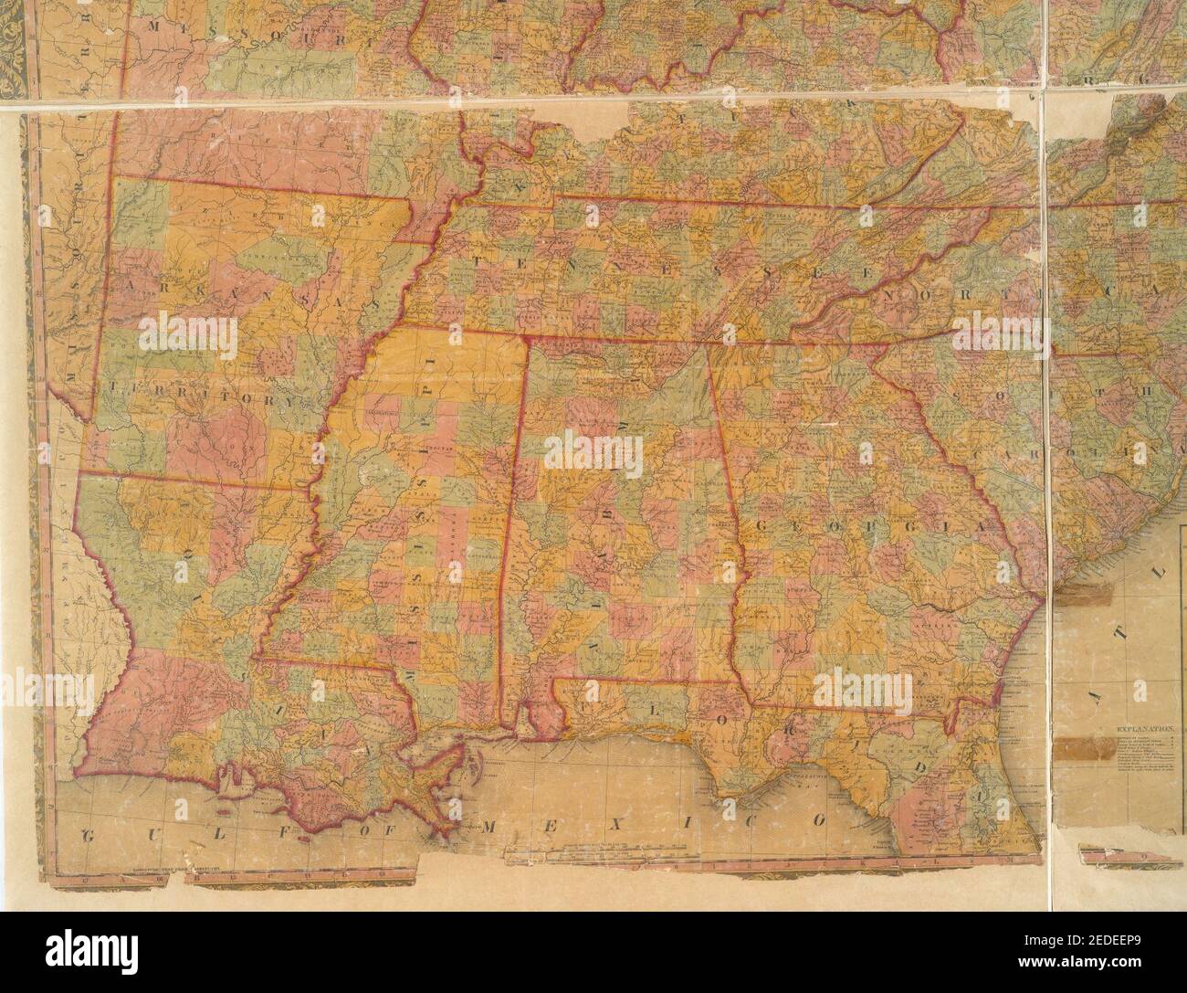 Mitchell's reference & distance map of the United States Stock Photo ...