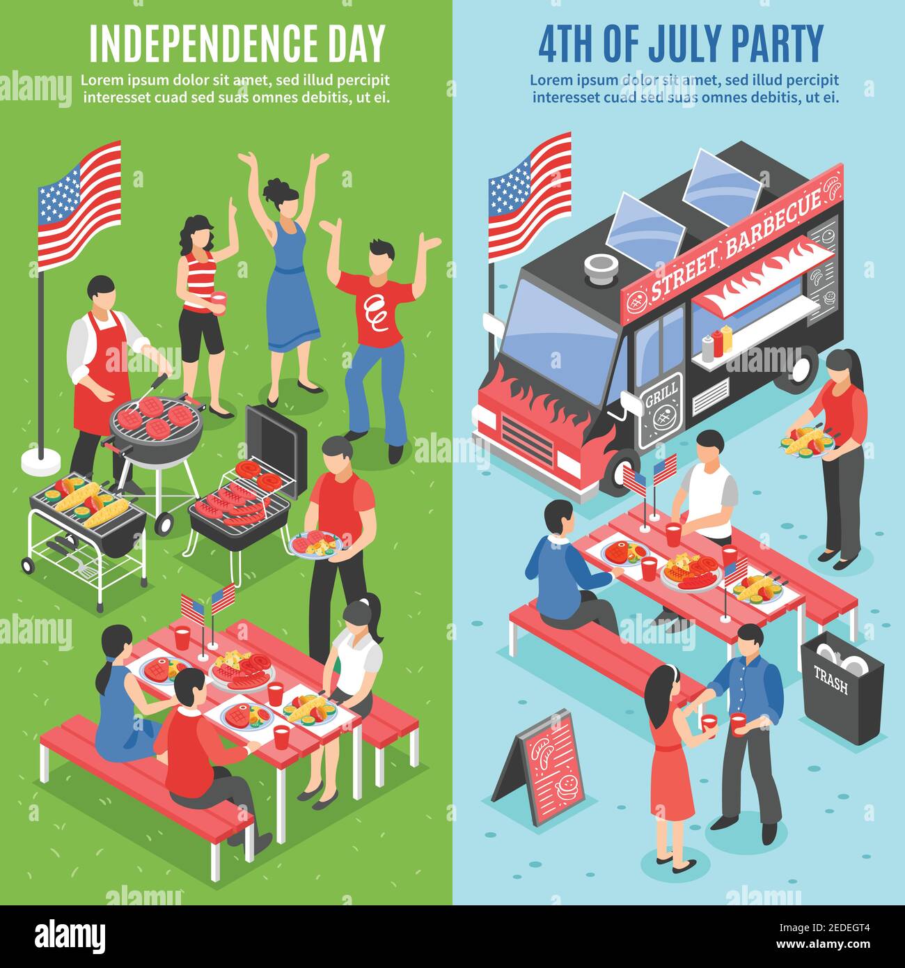 4 july barbeque Stock Vector Images - Alamy