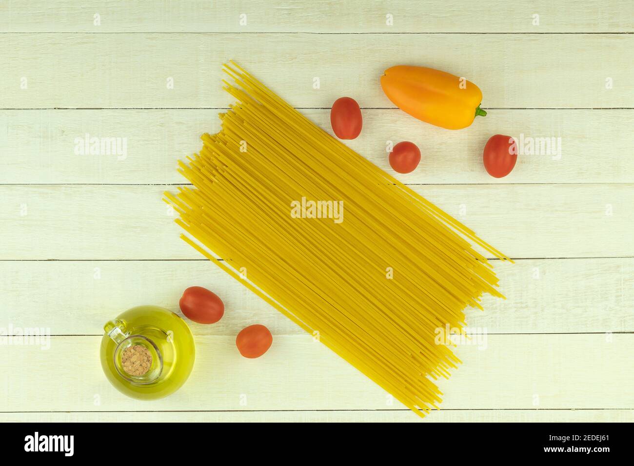 Background Layout for cooking, pasta and vegetables, spread out on the ...