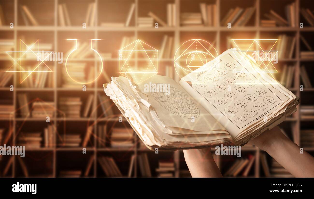 Laboratory and alchemical symbols hi-res stock photography and images ...