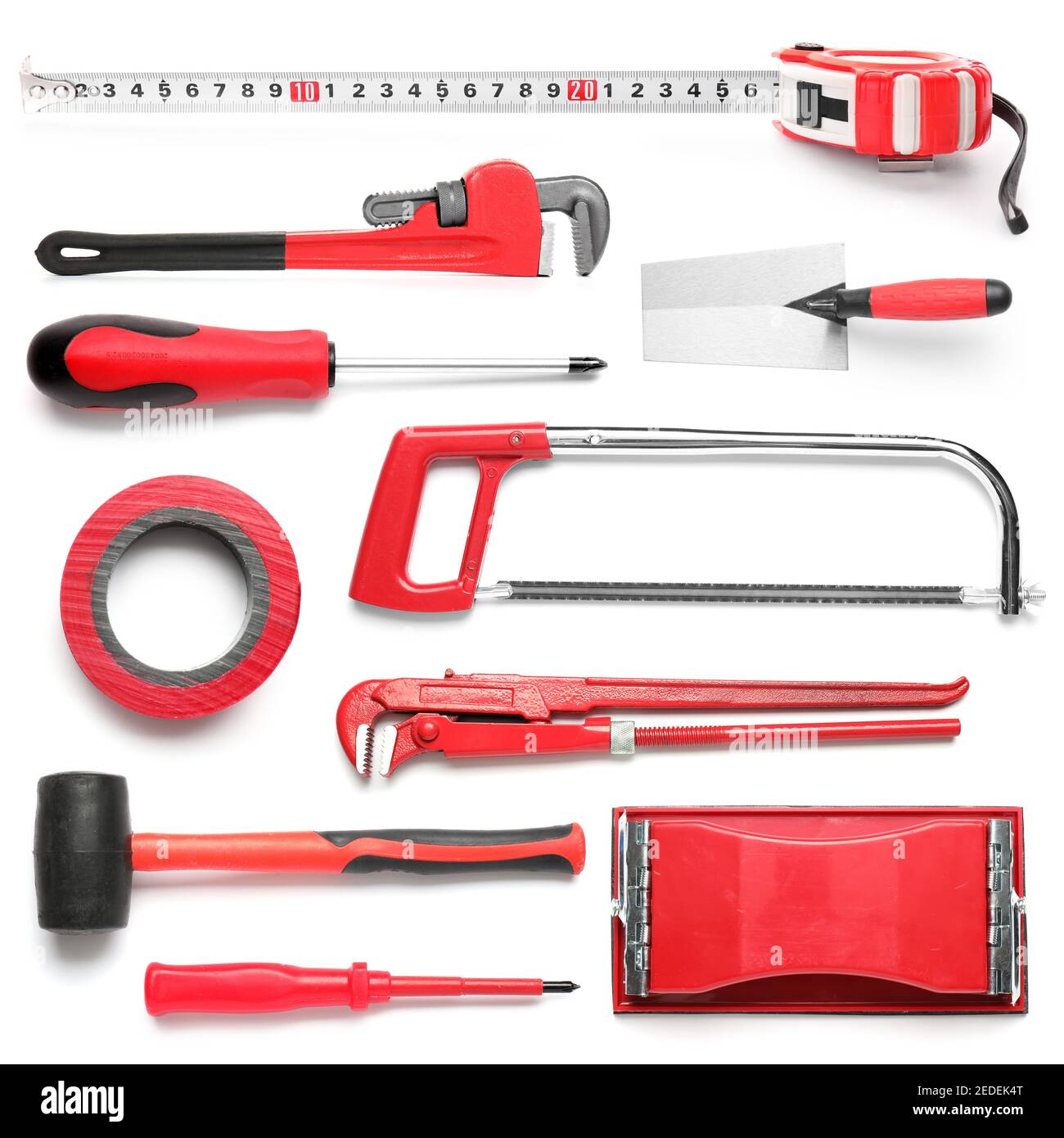Set of different construction tools on white background Stock Photo - Alamy