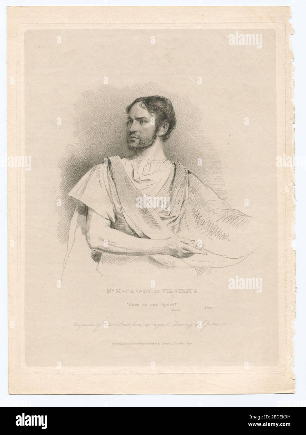 Mr. Macready as Virginius Stock Photo - Alamy