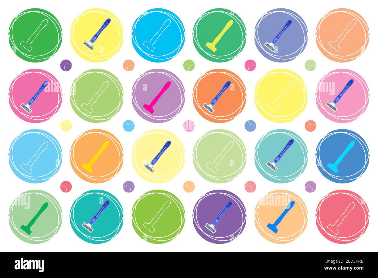 Many razors for hair removal on white background Stock Photo - Alamy