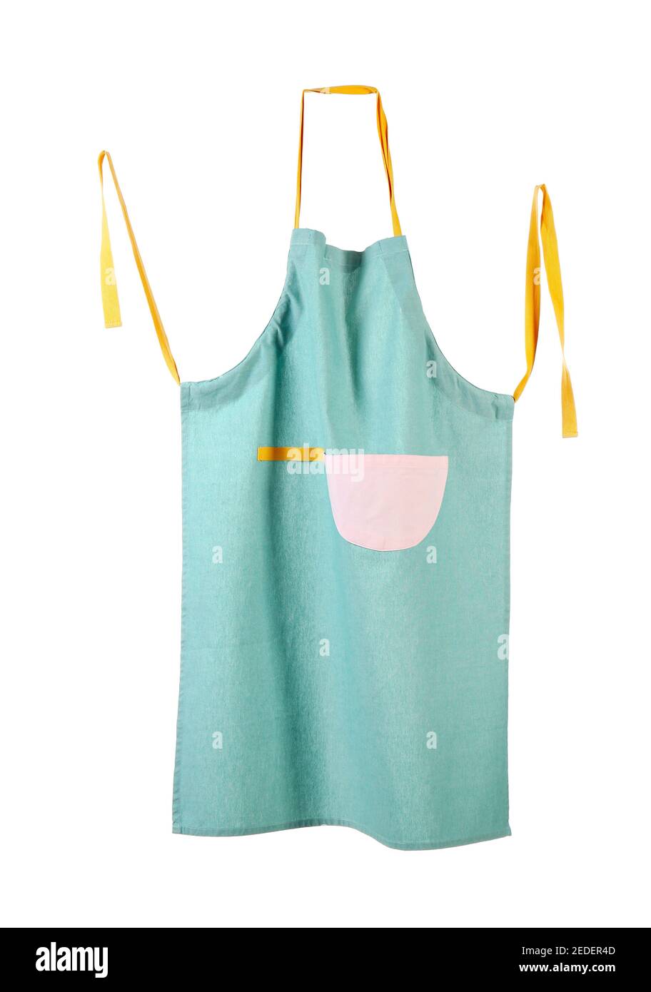 Clean apron on white background Stock Photo - Alamy