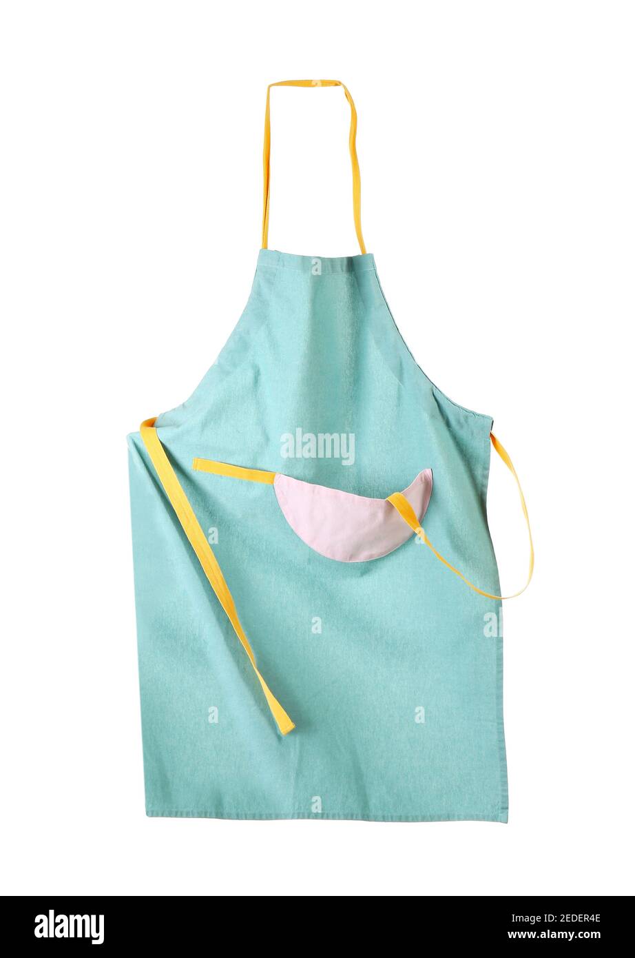 Clean apron on white background Stock Photo - Alamy