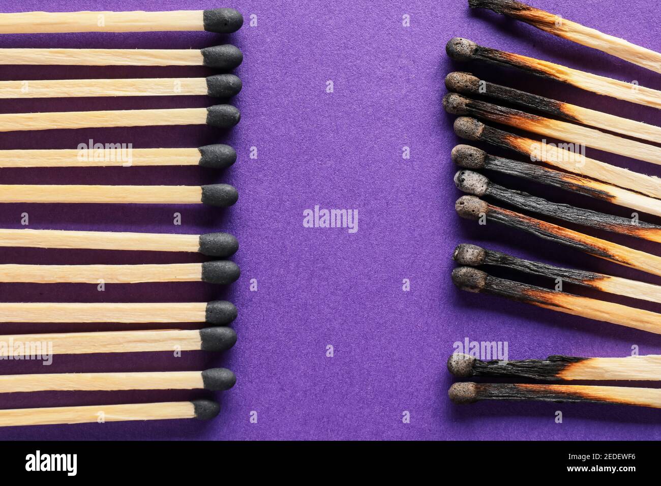 Burnt whole matches on hi-res stock photography and images - Alamy