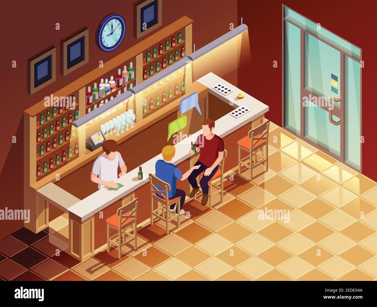 Two men sharing mate Stock Vector Images - Alamy