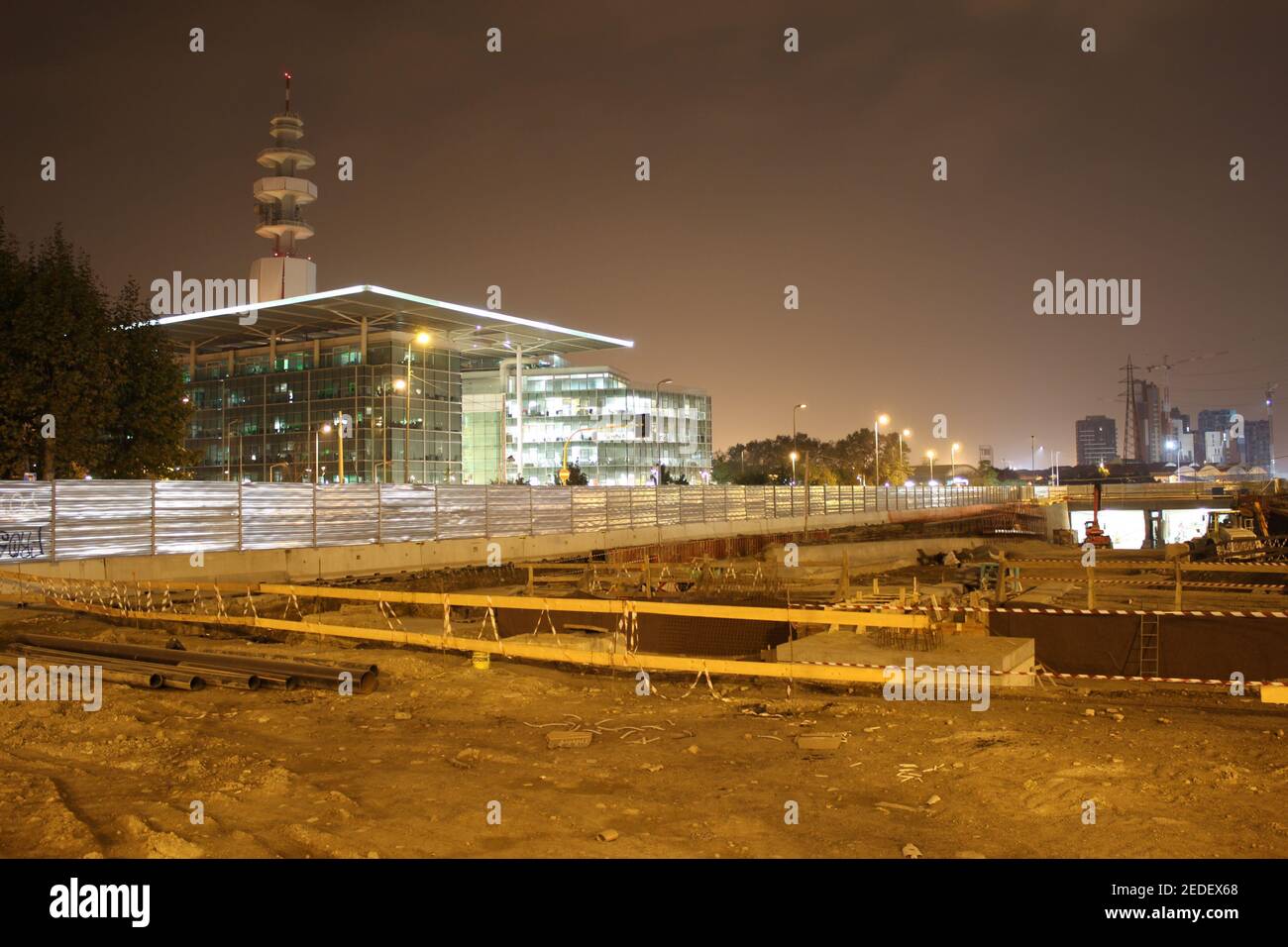 Road works in Pero, Milan, Italy, 2014 Stock Photo - Alamy
