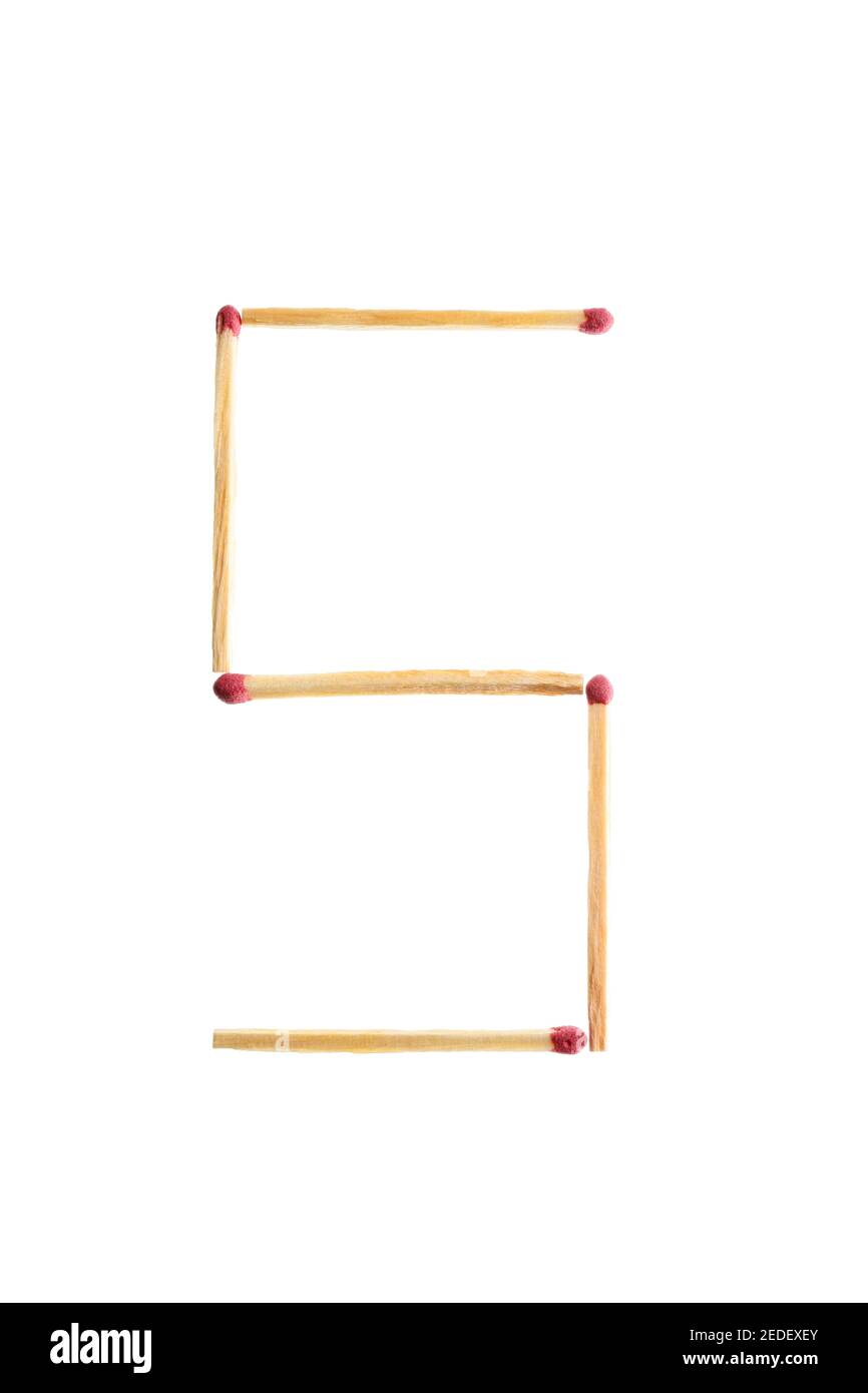 Five sticks of matches Cut Out Stock Images & Pictures - Alamy