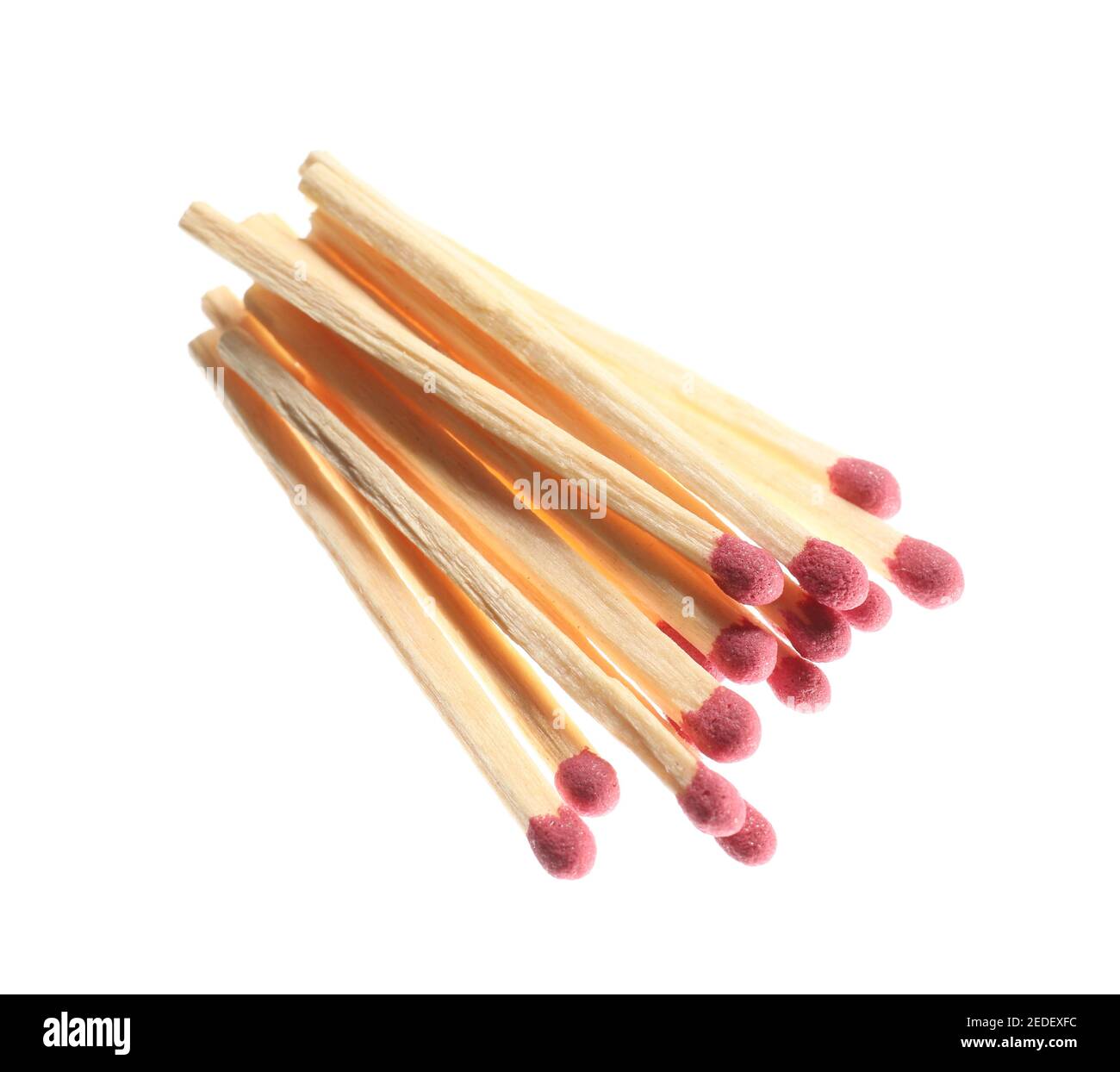Many matches on white background Stock Photo - Alamy