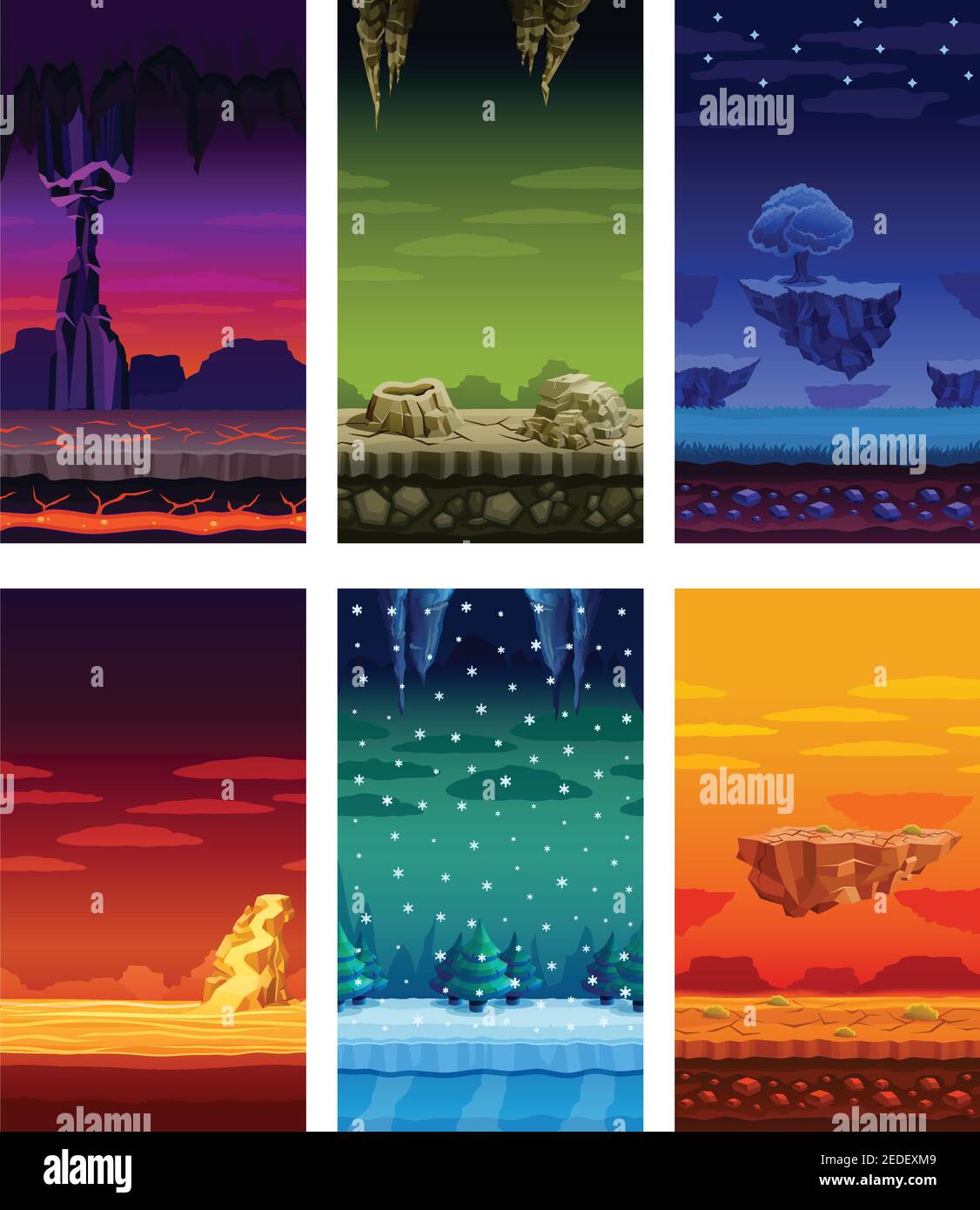 Crater landscapes Stock Vector Images - Alamy