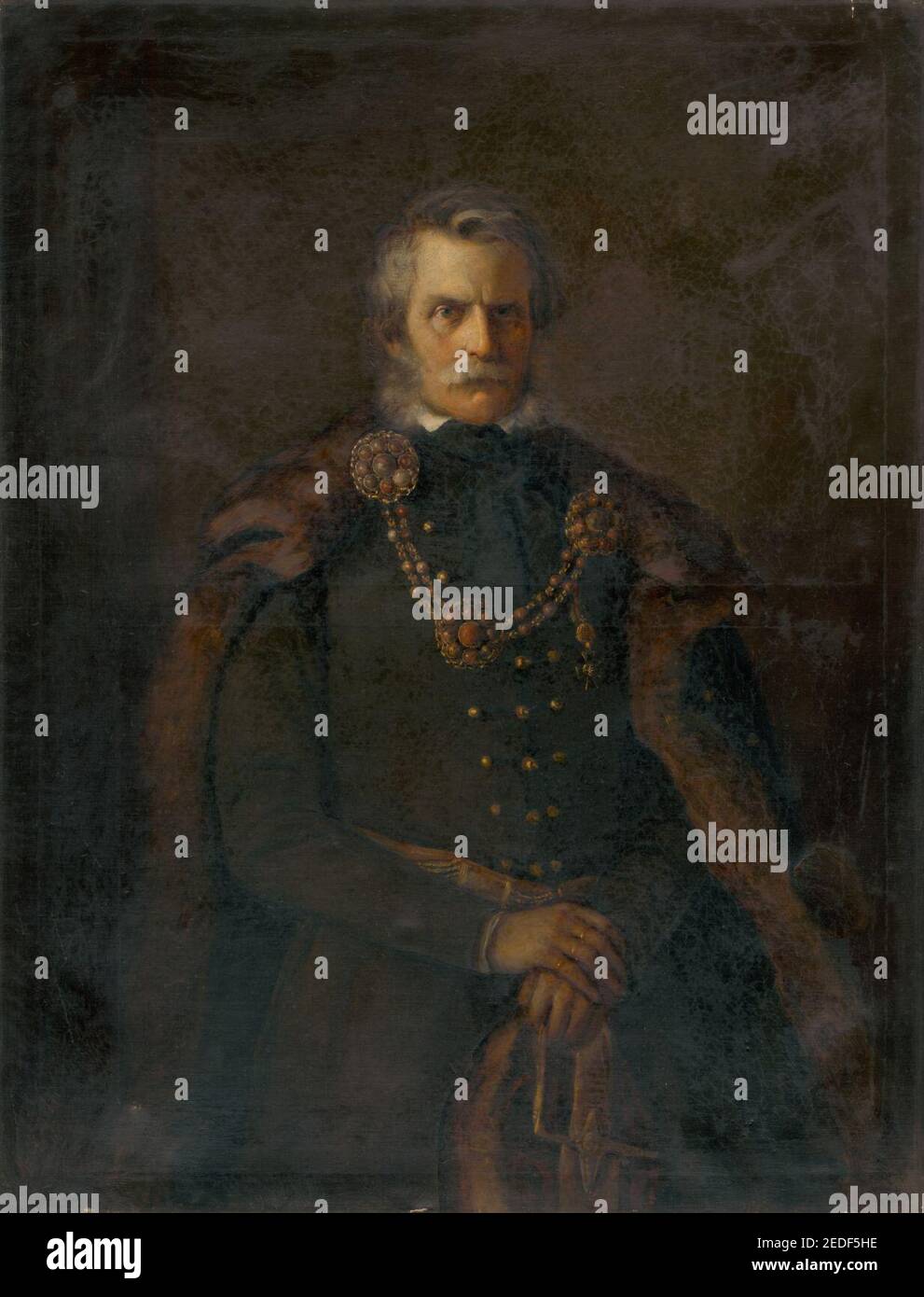 Nemecký maliar z 19. storočia - Portrait of a Man in Brown Coat Stock ...