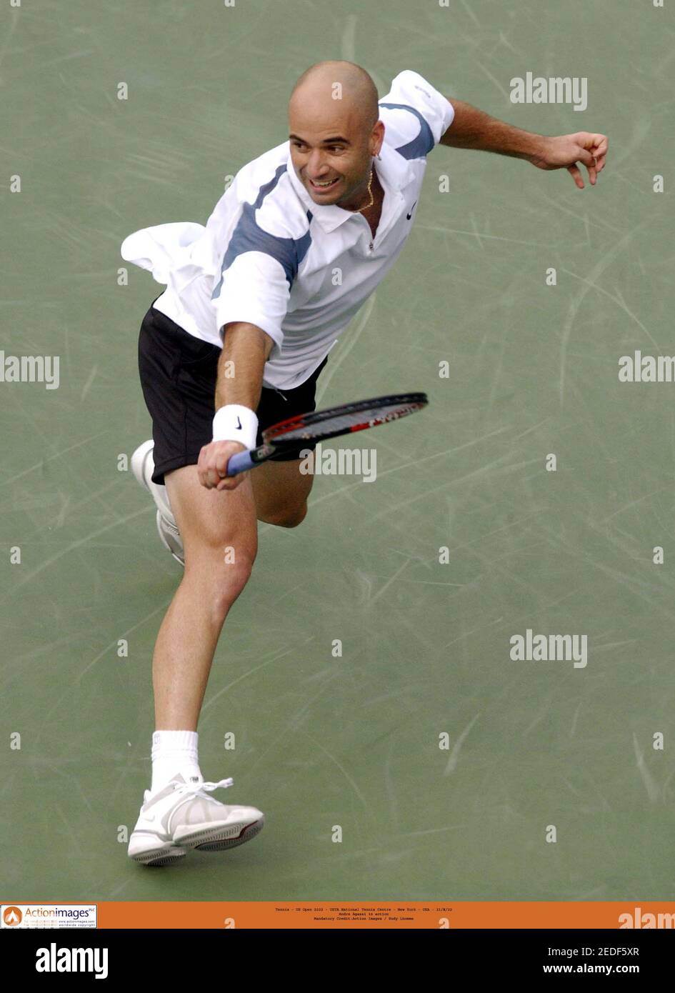 2002 us open agassi hi-res stock photography and images - Alamy