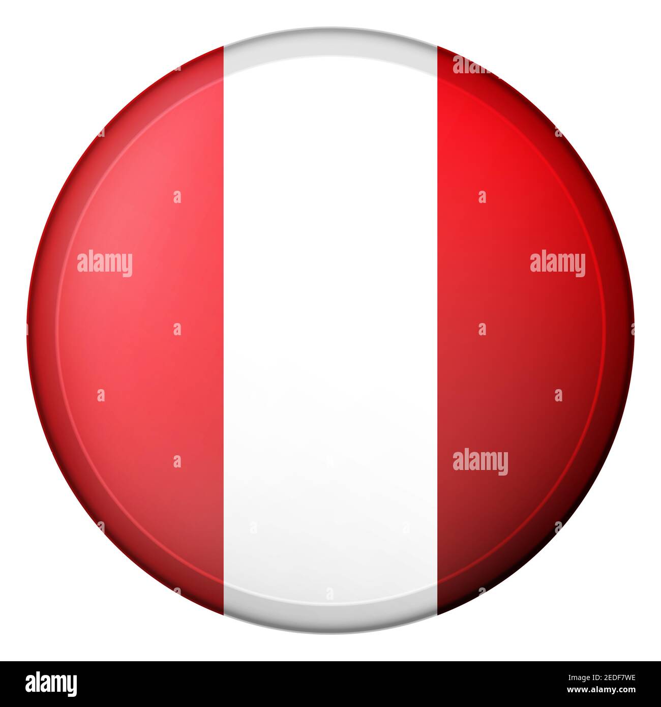 Glass light ball with flag of Peru. Round sphere, template icon ...