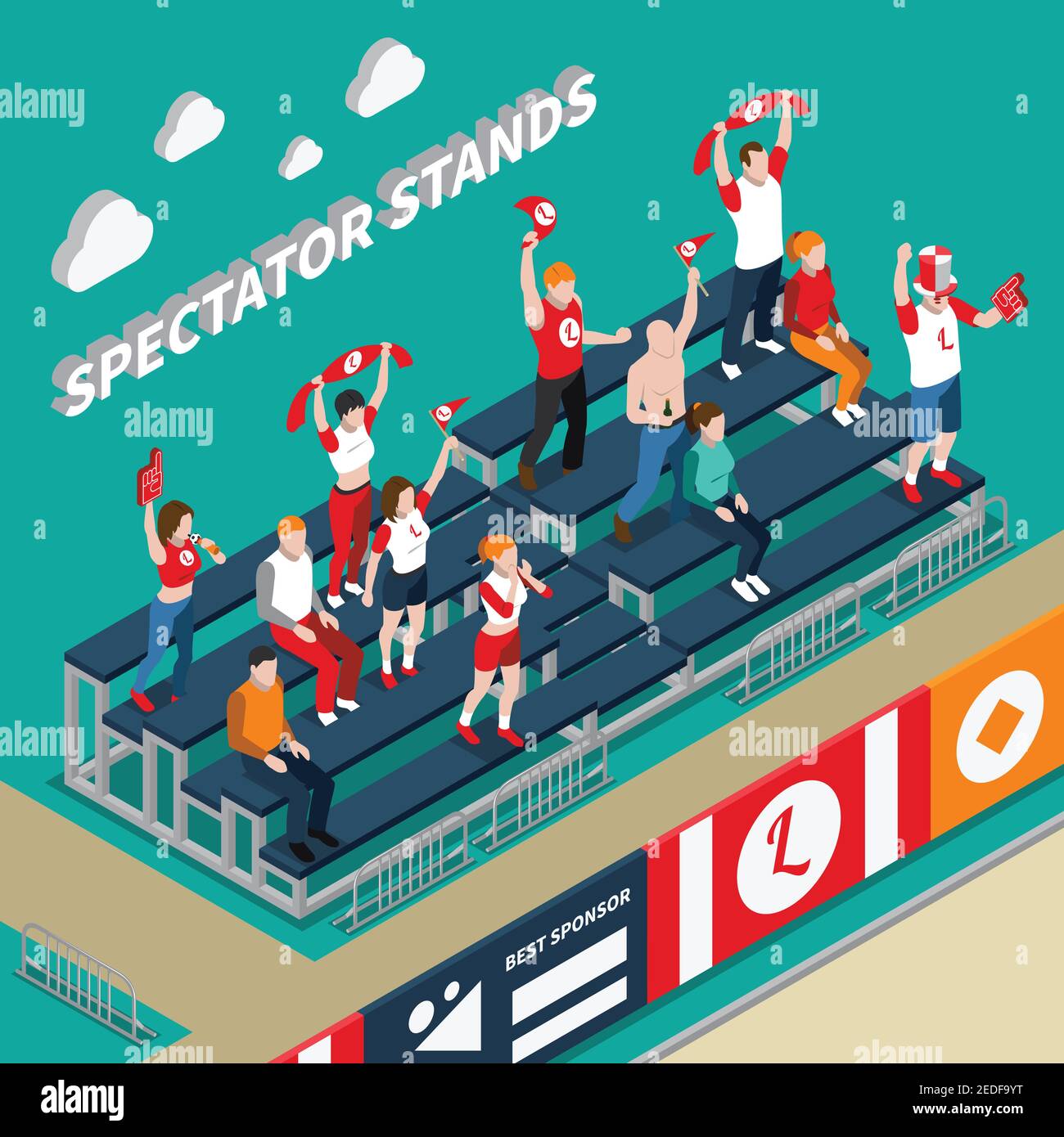 Spectator stands Stock Vector Images - Alamy