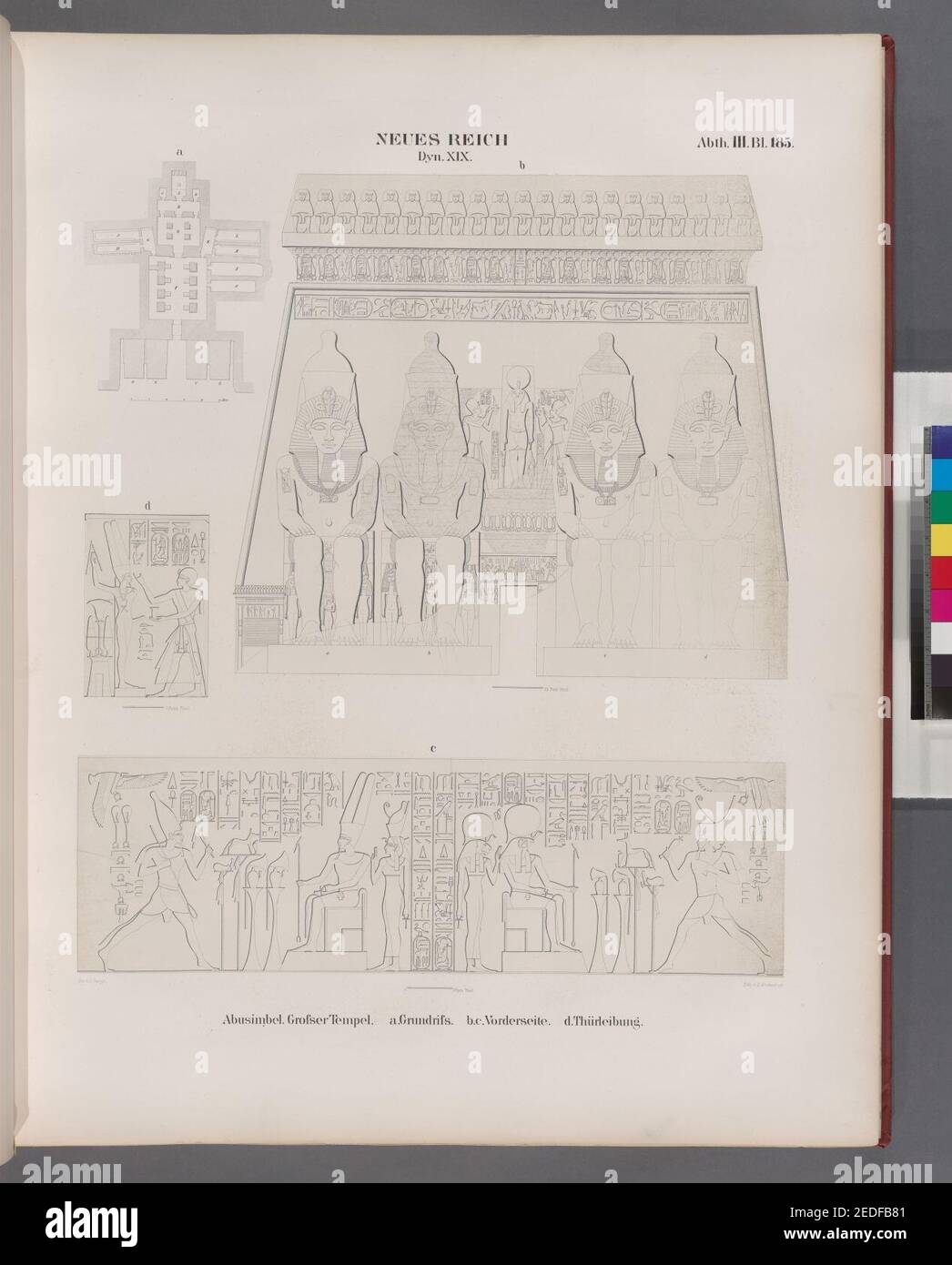Neues Reich. Dynastie XIX. Abusimbel (Abû Sunbul), Grosser Tempel- a ...