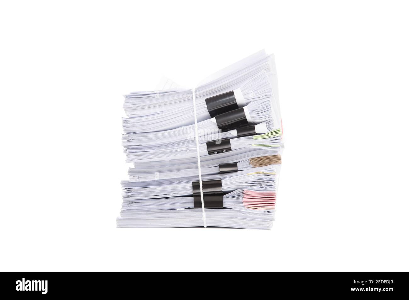 Stack of business papers isolated on white background Stock Photo - Alamy