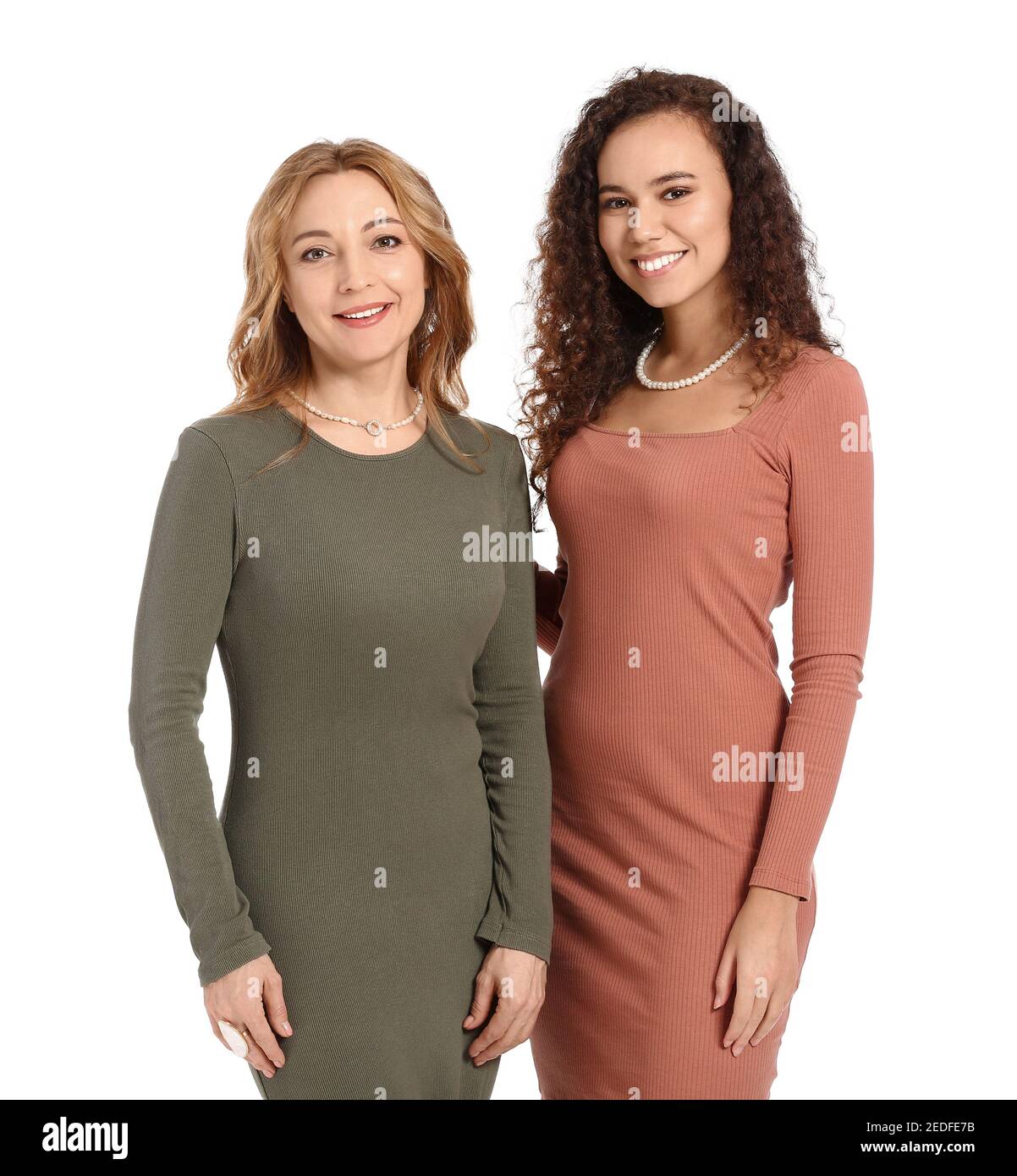 Beautiful women on white background Stock Photo - Alamy