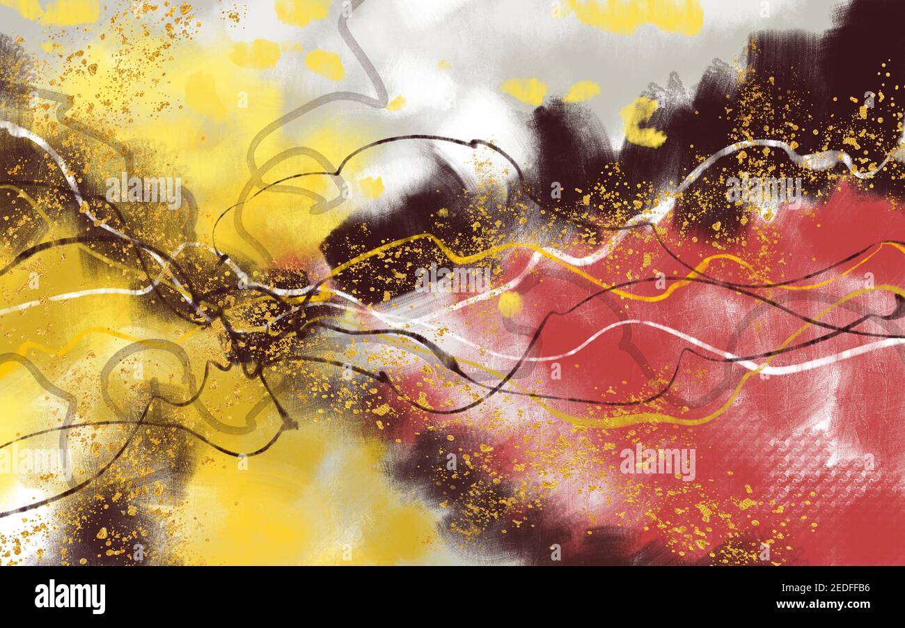 Abstract grunge multicolored spotted background with wavy lines Stock ...