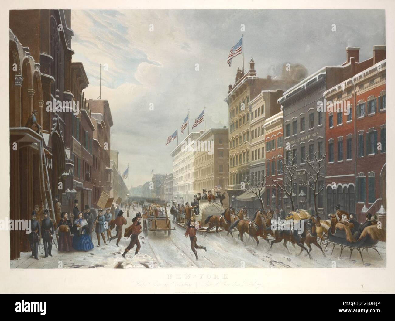 New York. Winter Scene in Broadway Stock Photo - Alamy