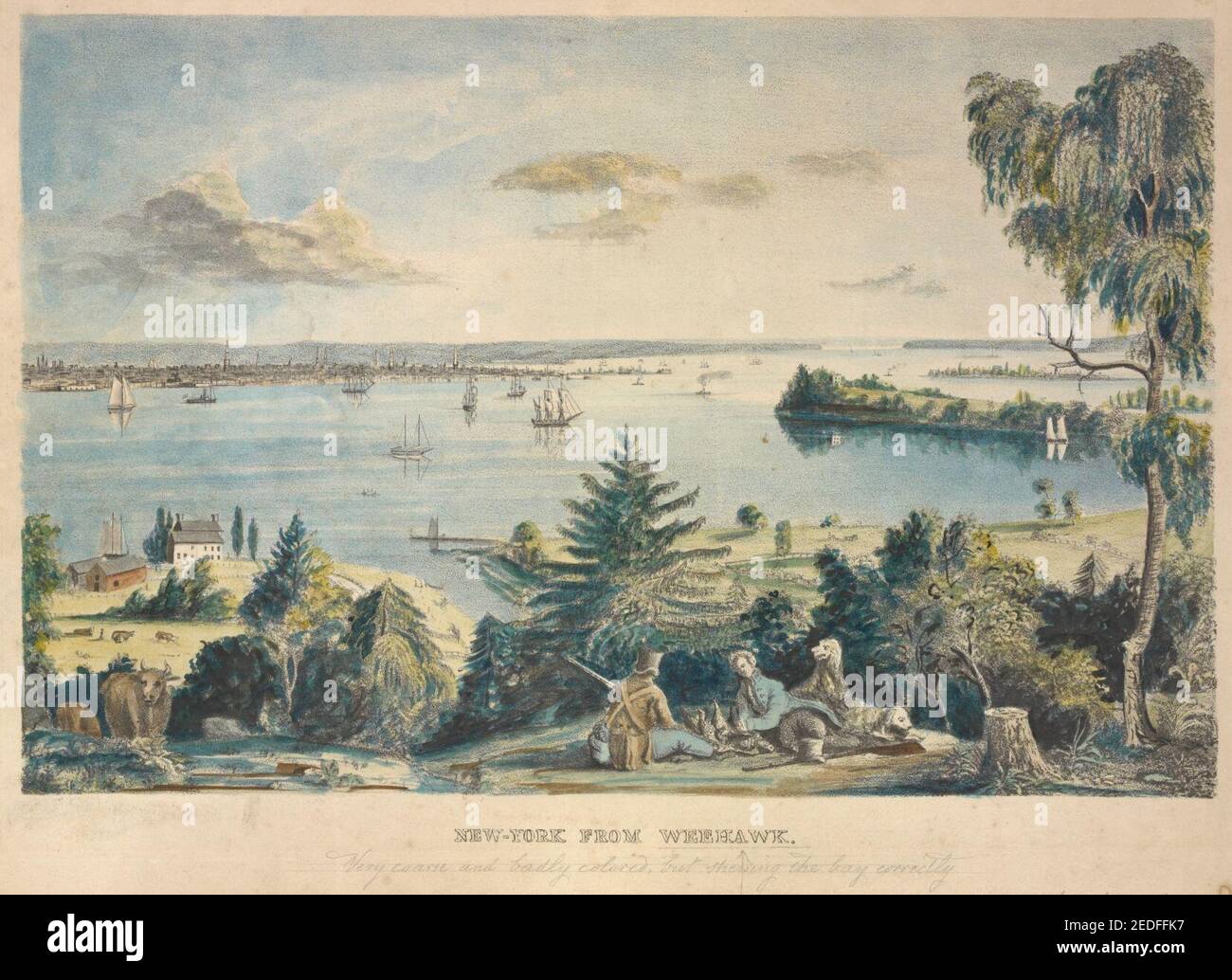 New York from Weehawk; Alex. J. Davis, designr. & engr; lithography ...