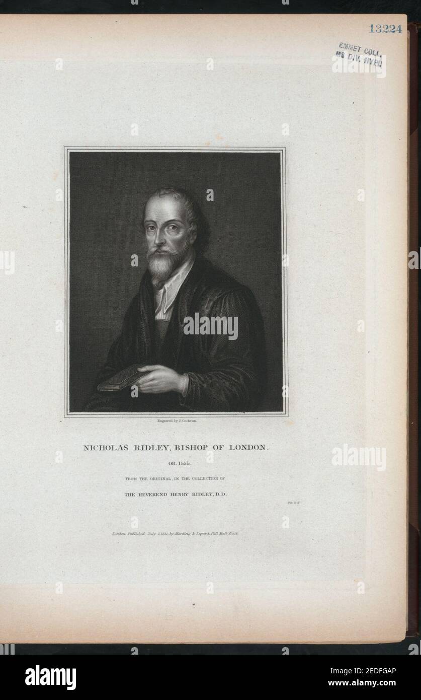 Bishop nicholas ridley hi-res stock photography and images - Alamy