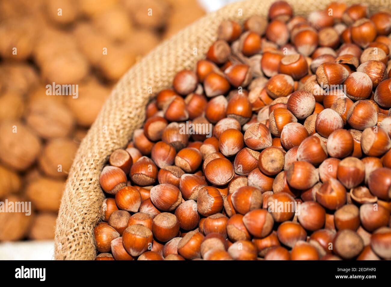 Healthy and Energy Storage Food Hazelnut Close Up Stock Photo - Alamy