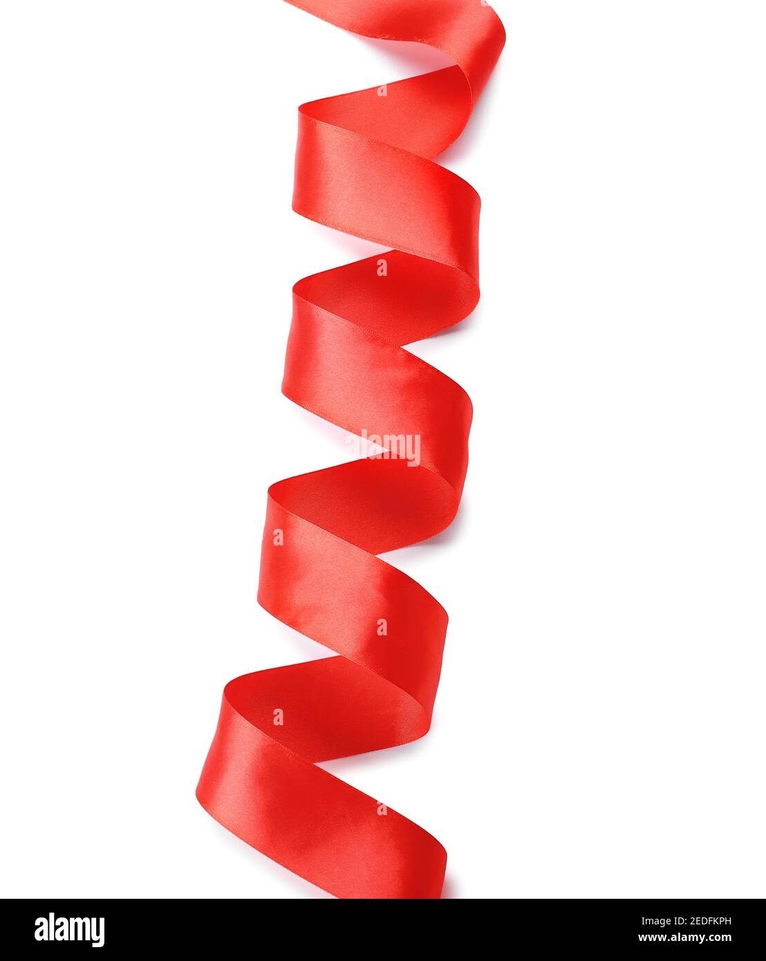 Red ribbon isolated on white Stock Photo - Alamy