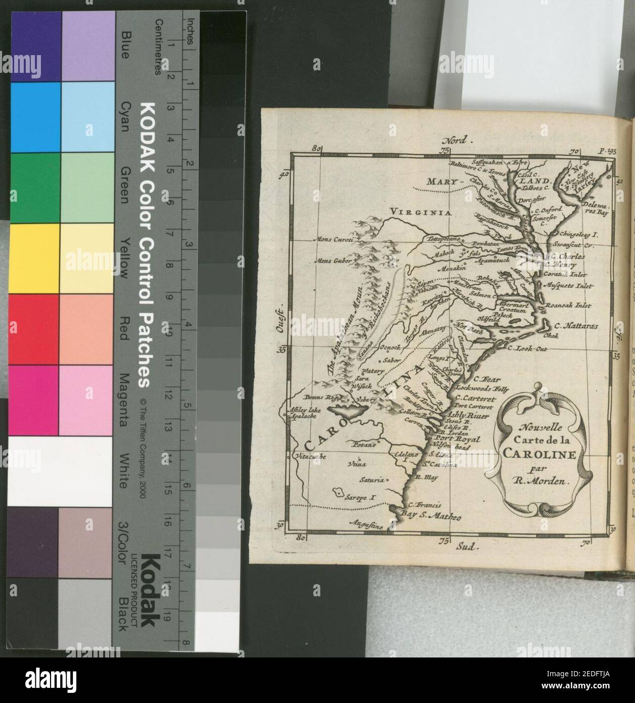 Nouvelle carte de la Caroline Stock Photo - Alamy