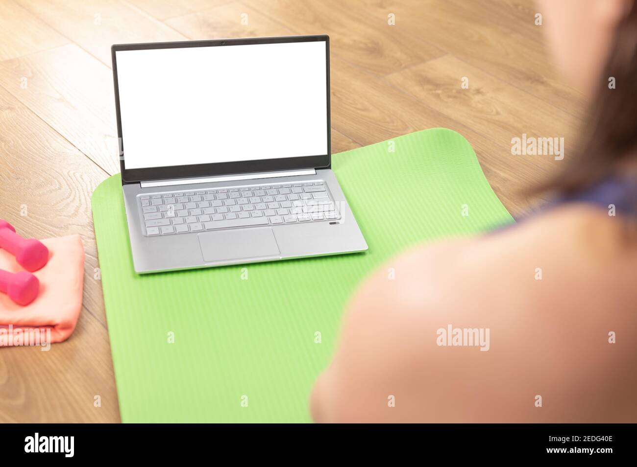 Video back view fit caucasian hi-res stock photography and images - Alamy