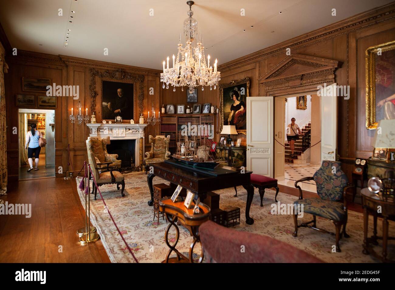 The first floor library at Hillwood, the estate of Marjorie ...