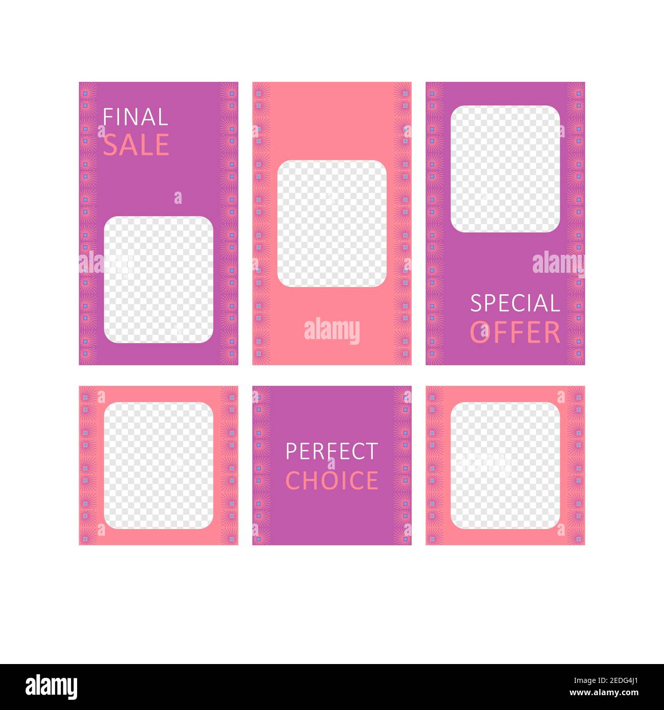 Modern decorative vector frames. Editable design templates for web ...