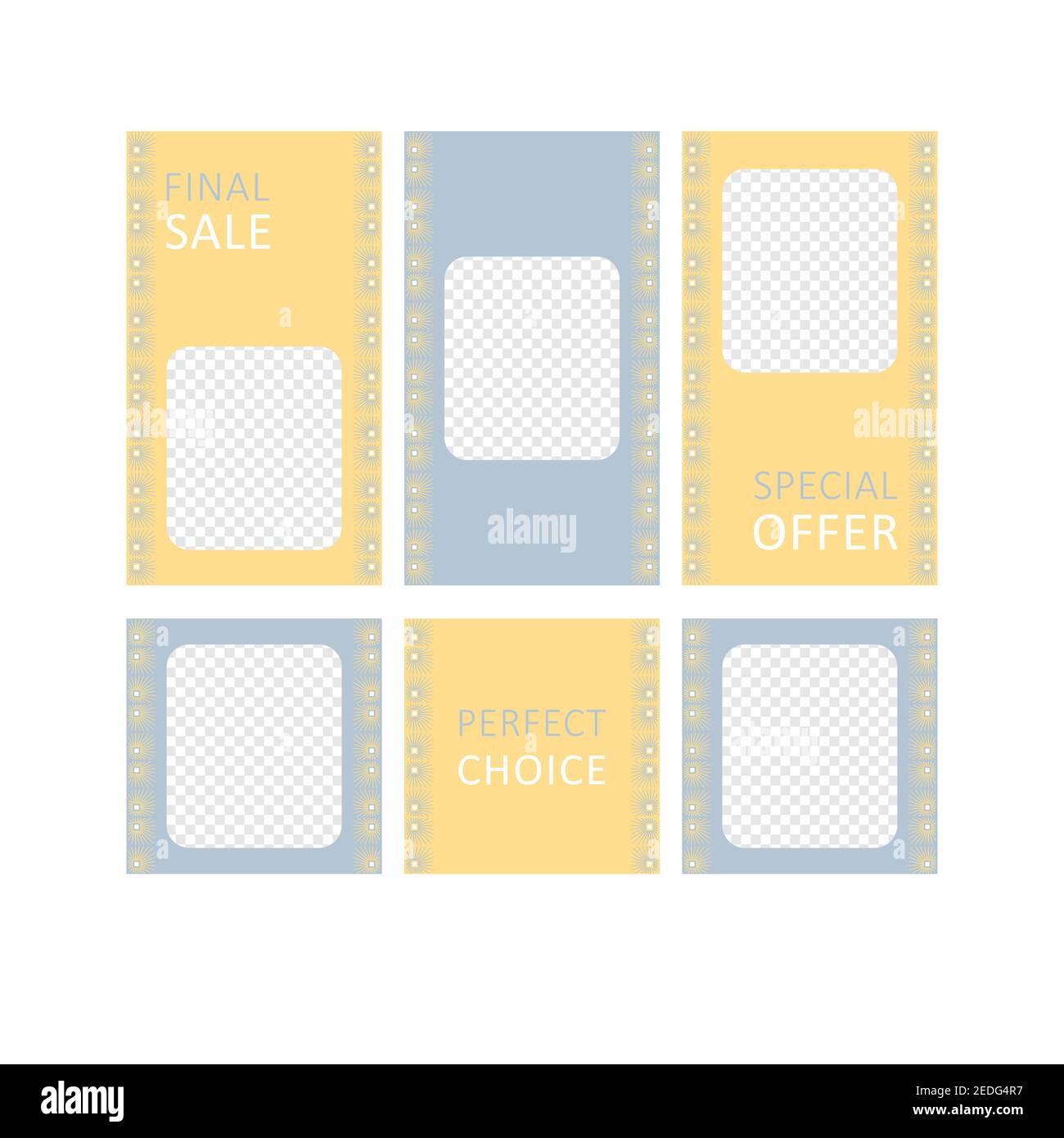 Modern decorative vector frames. Editable design templates for web ...