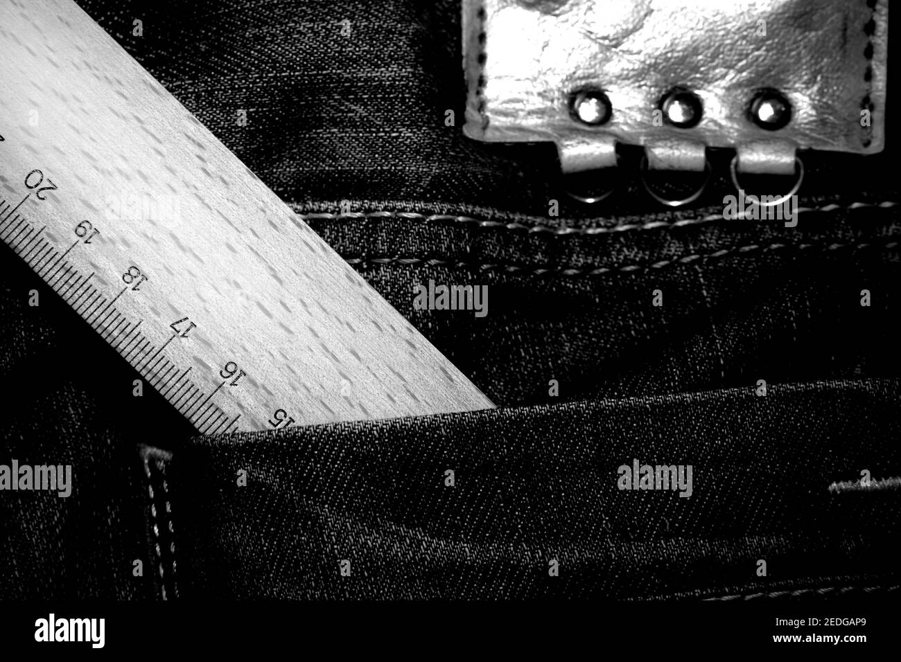 Vintage wooden ruler Black and White Stock Photos & Images - Alamy