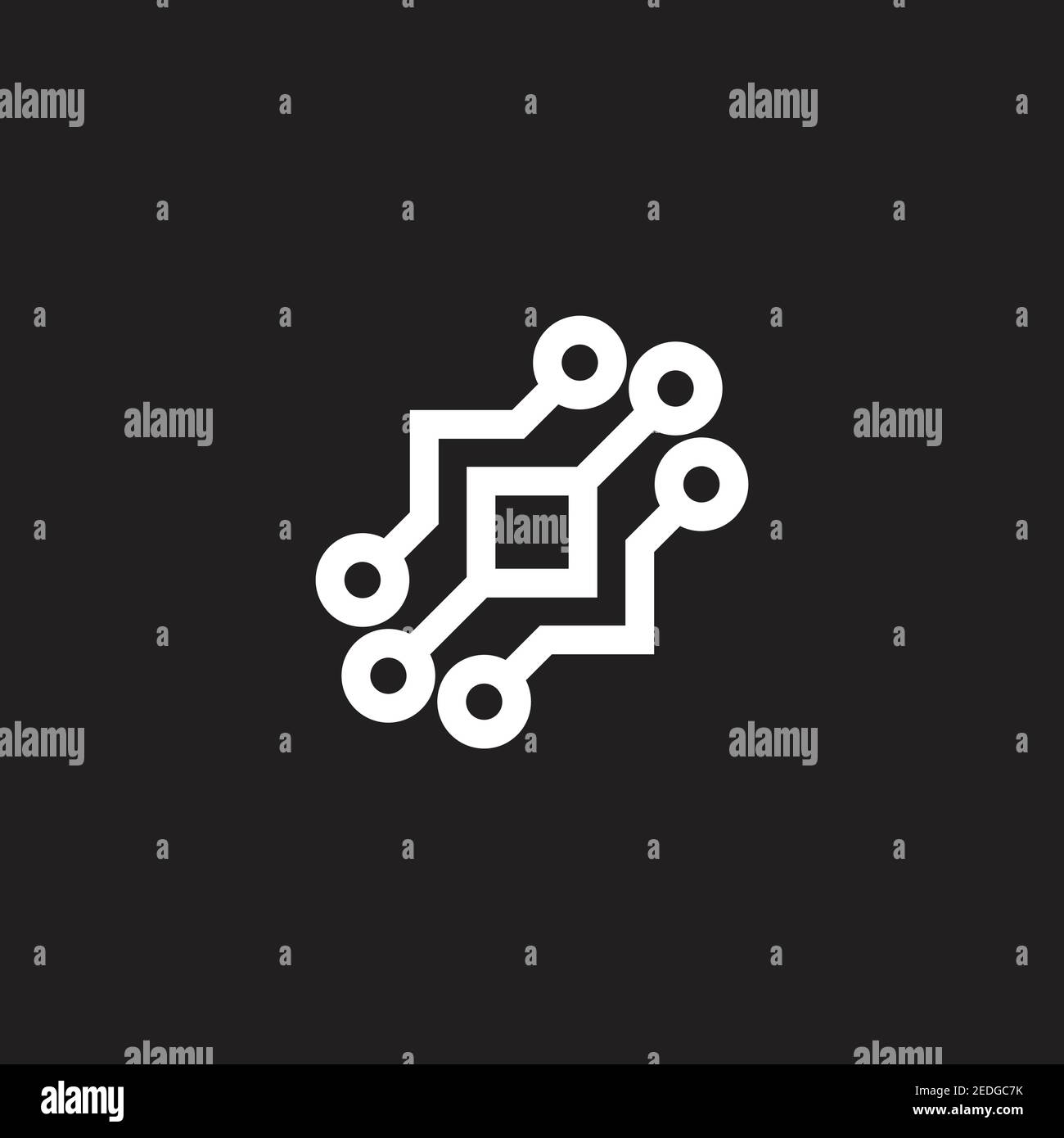 linked dots line simple geometric line logo vector Stock Vector Image ...